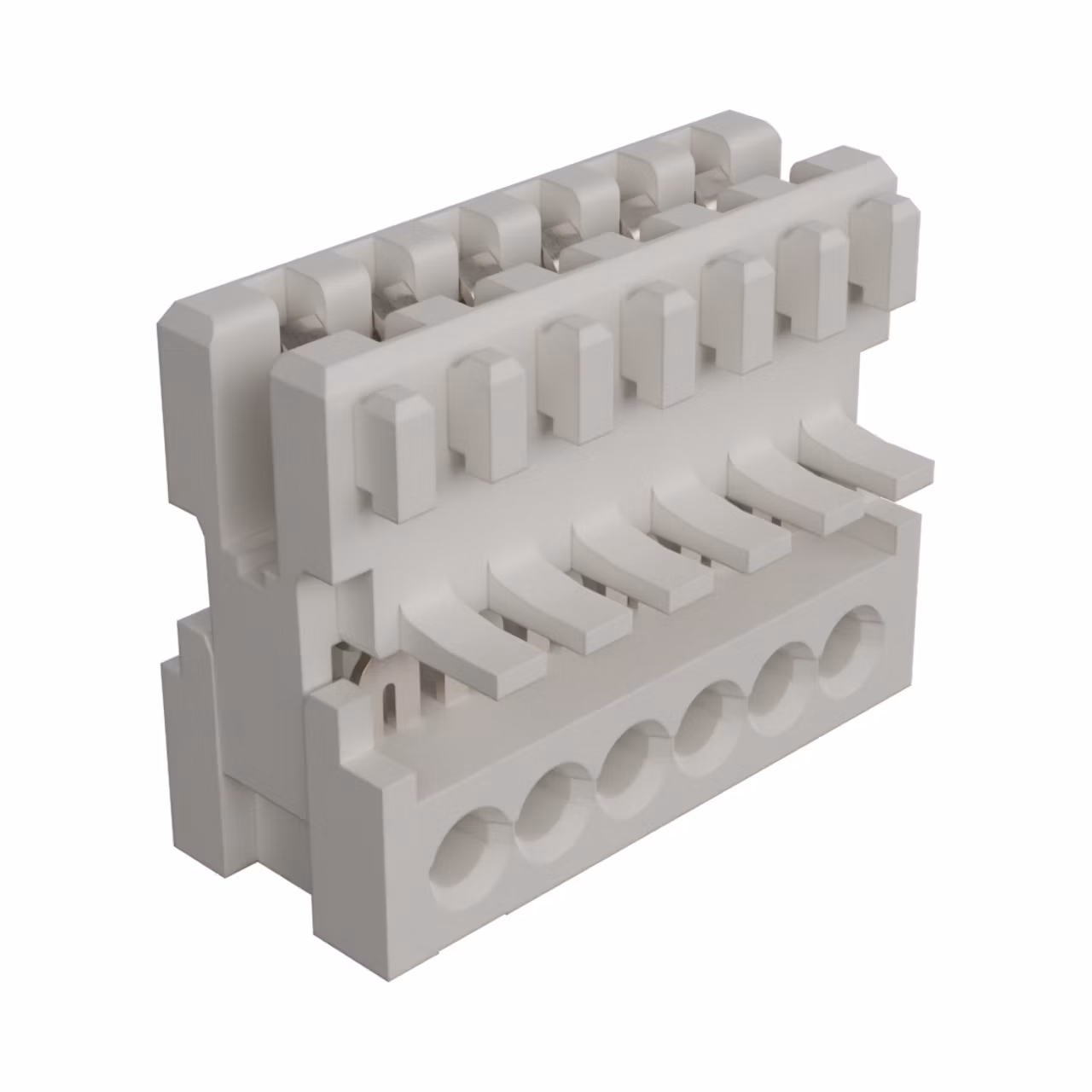 Appli-Mate RAST 2.5 Female Connector, 2.50mm Pitch, 6 Circuits, All Position Keys, Open Endwalls for sale