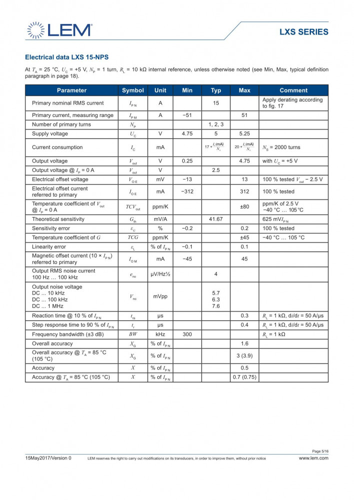 LXS 6-NPS datasheet page 5