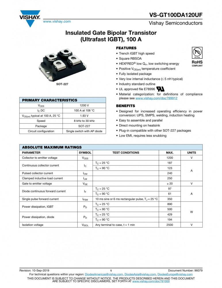 VS-GT100DA120UF datasheet page 1