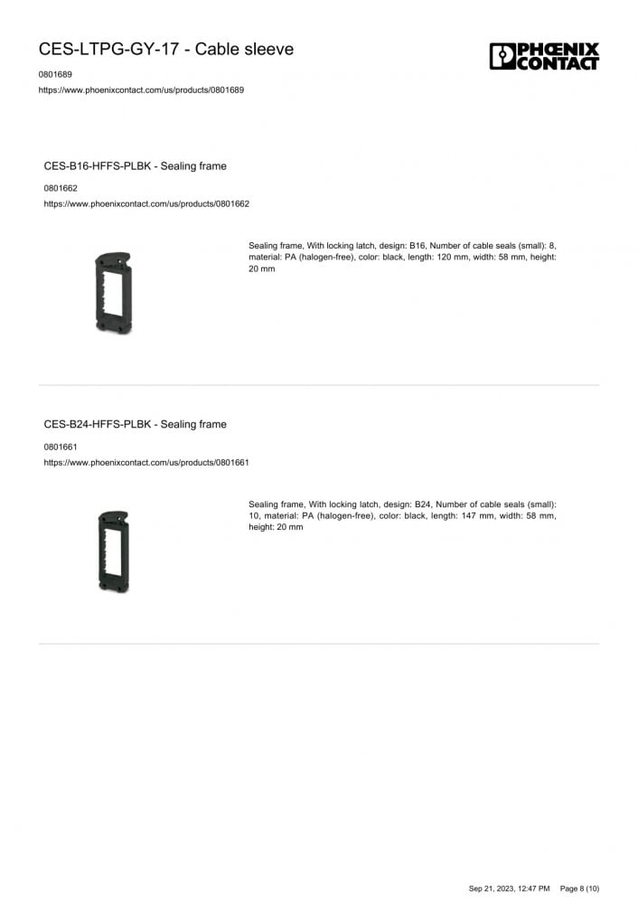 Phoenix Contact 0801689 technical document page 8