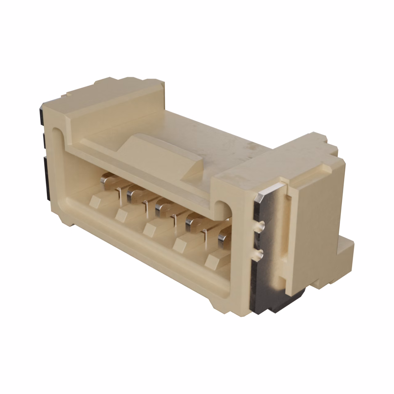 Micro-Lock 1.25mm Pitch Single-Row Right-Angle Header, Beige, 5 Circuits for sale
