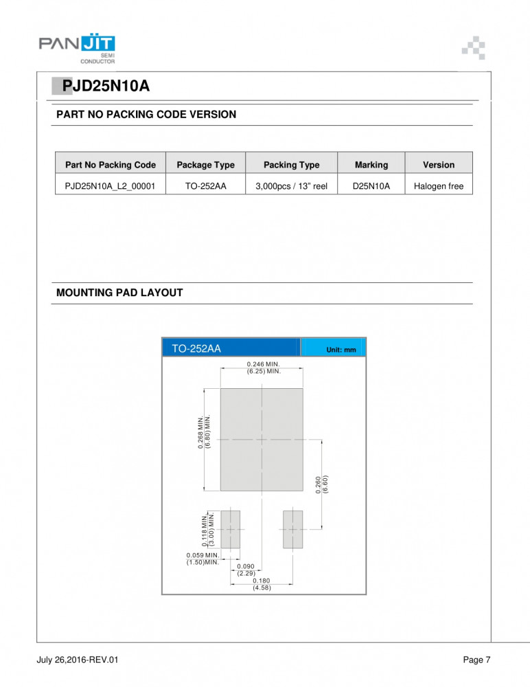 PJD25N10A datasheet page 7