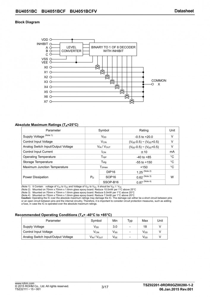BU4051BCF-E2 datasheet page 3