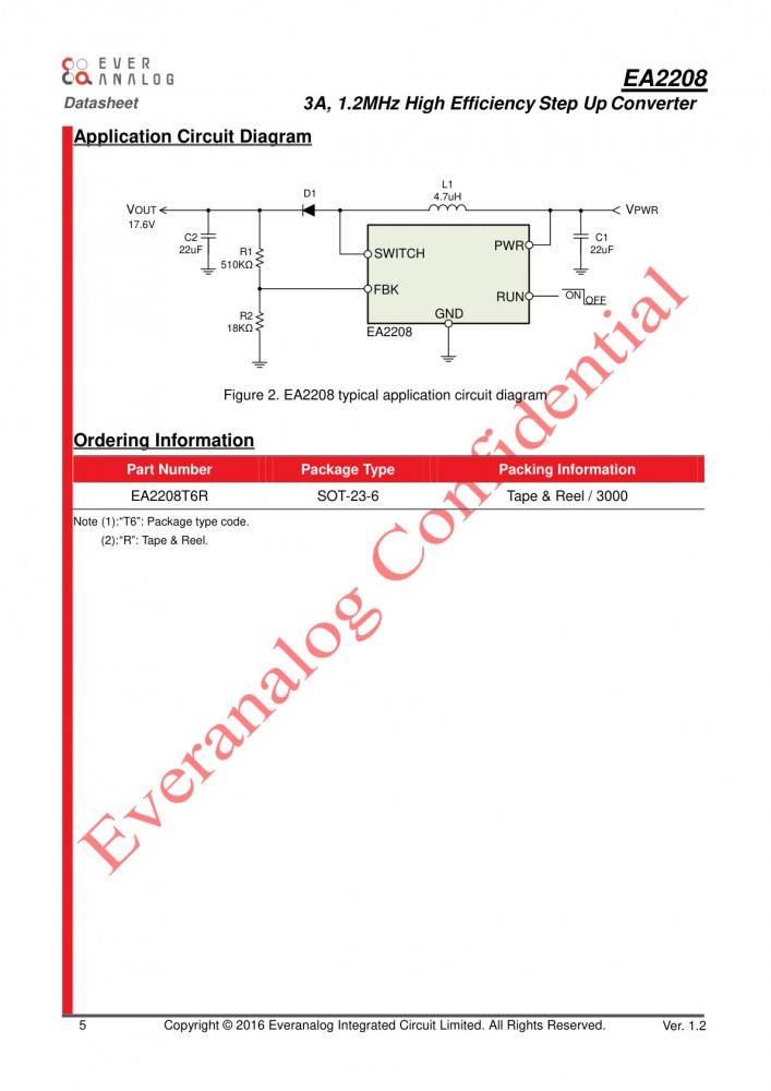 EA2208T6R datasheet page 5