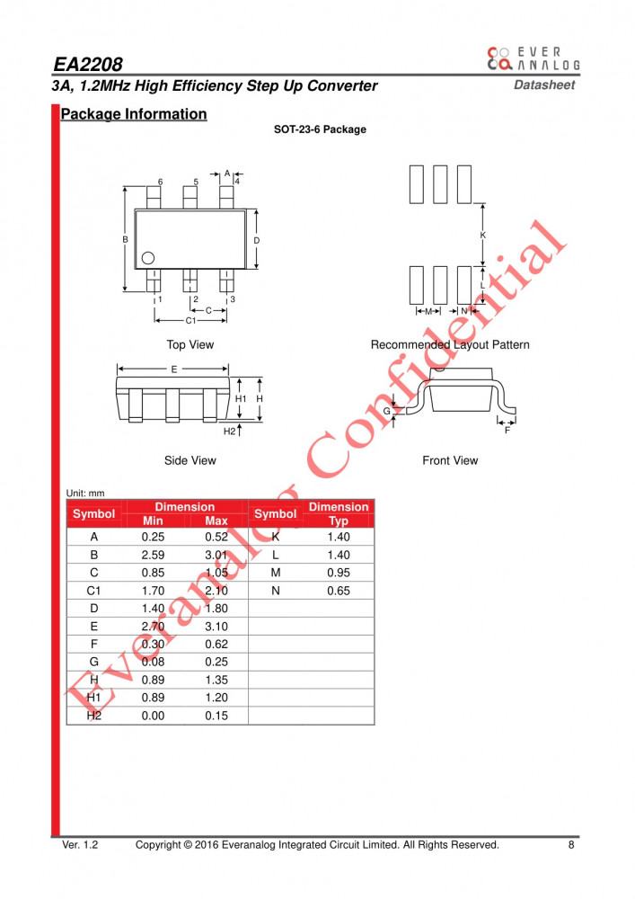 EA2208T6R datasheet page 8