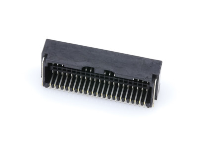 1.25mm Pitch, Micro-Lock Plus PCB Header, Dual Row, Right-Angle, Surface Mount, Tin-Bismuth Plating, Positive Lock, 36 Circuits, Black