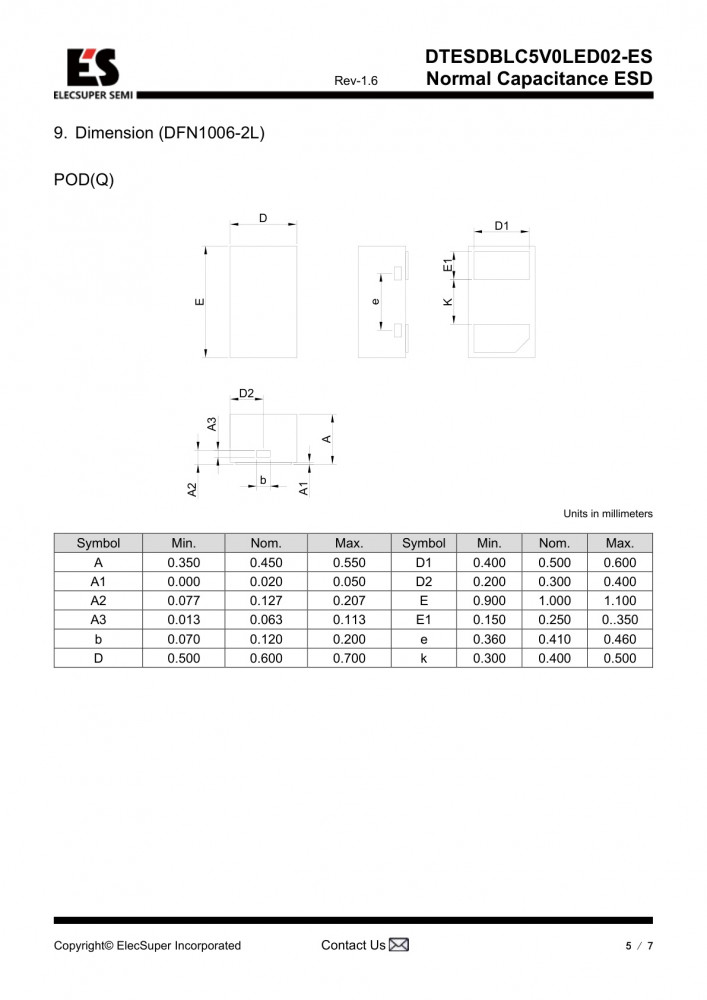 DTESDBLC5V0LED02-ES datasheet page 5