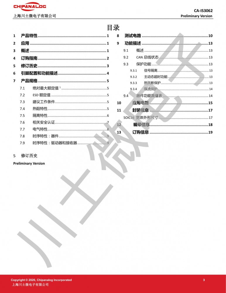 CA-IS3062W datasheet page 3