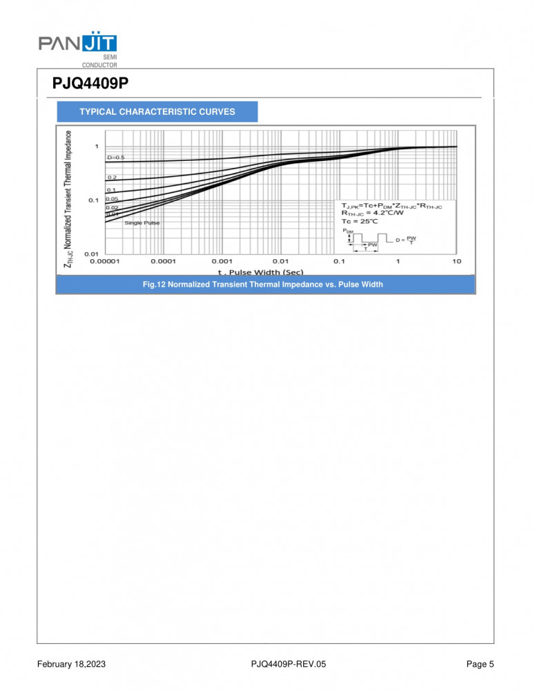 PJQ4409P datasheet page 5