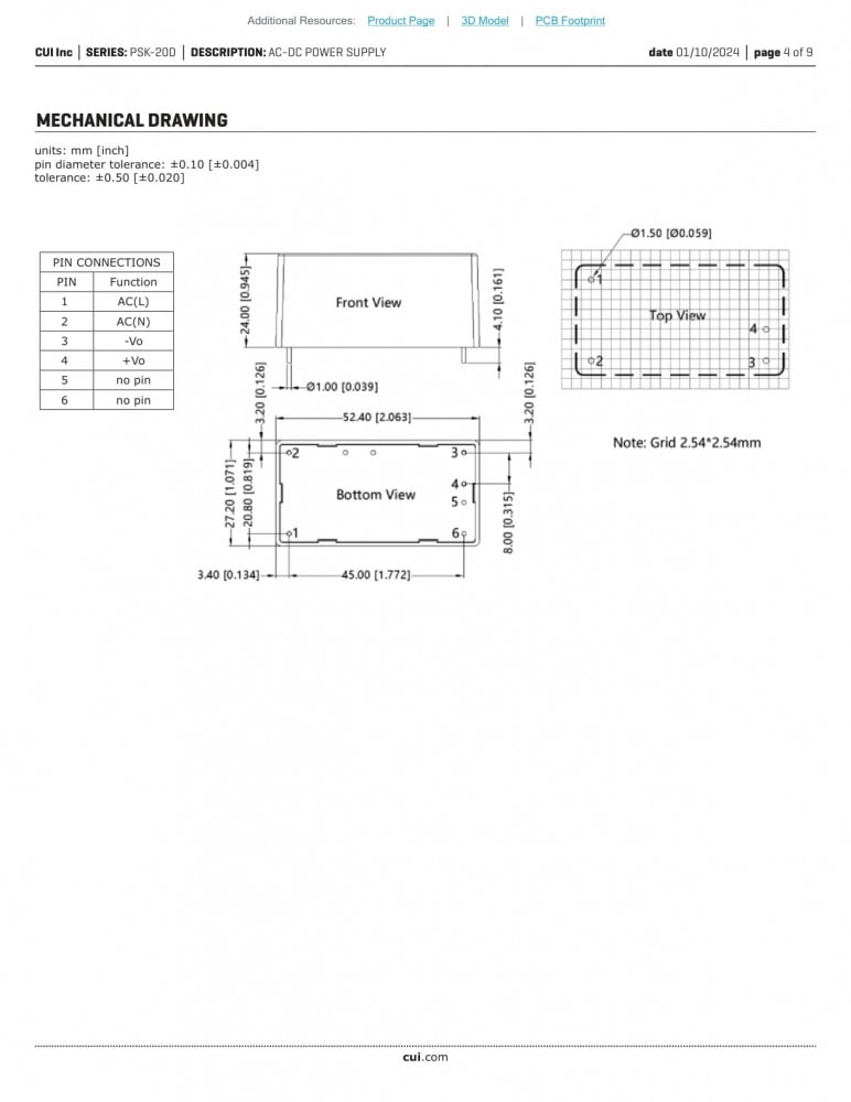 PSK-20D-3 datasheet page 4