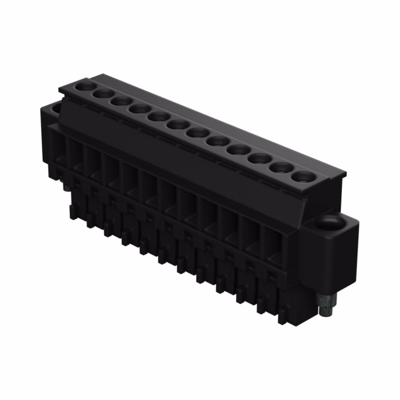 3.50mm Pitch Eurostyle Vertical Plug, with Retention Screws, Front Wire Entry, 12 Circuits for sale