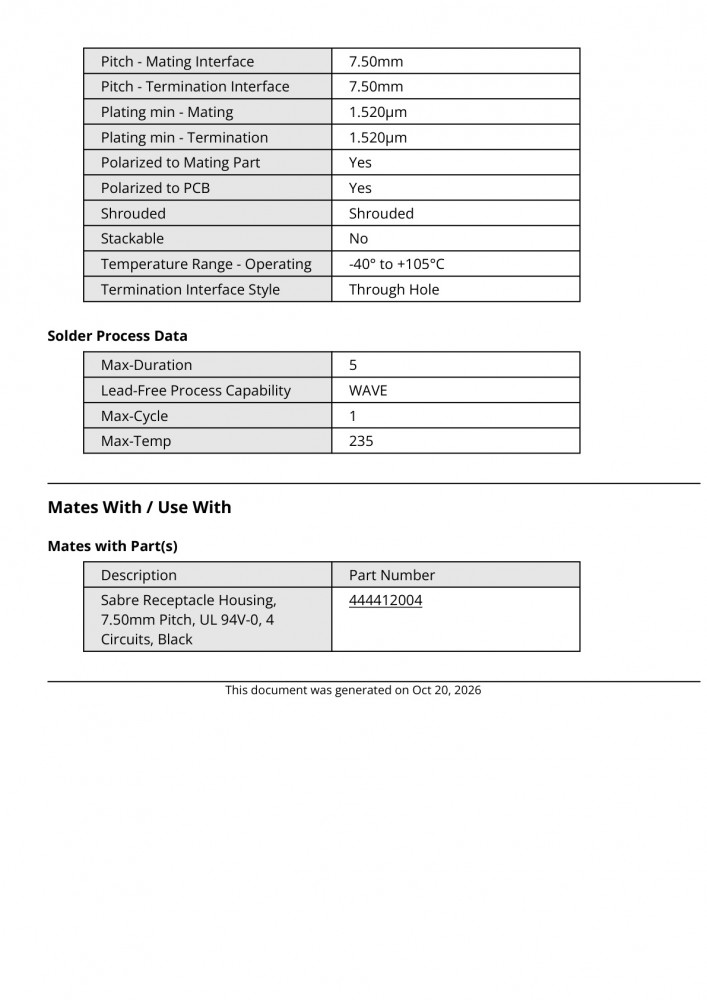 MOLEX 460072104 product document preview, page 4