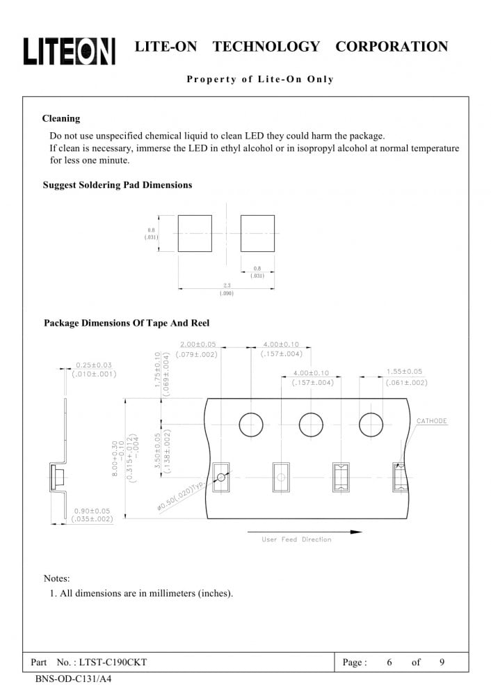 LTST-C190CKT datasheet page 6
