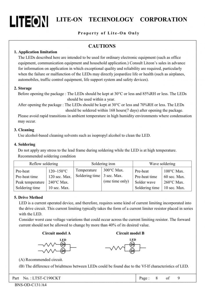 LTST-C190CKT datasheet page 8