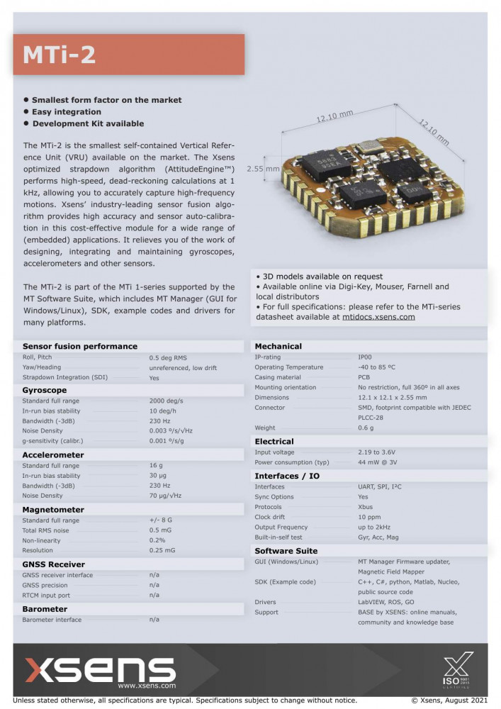 MTi-2 technical document preview