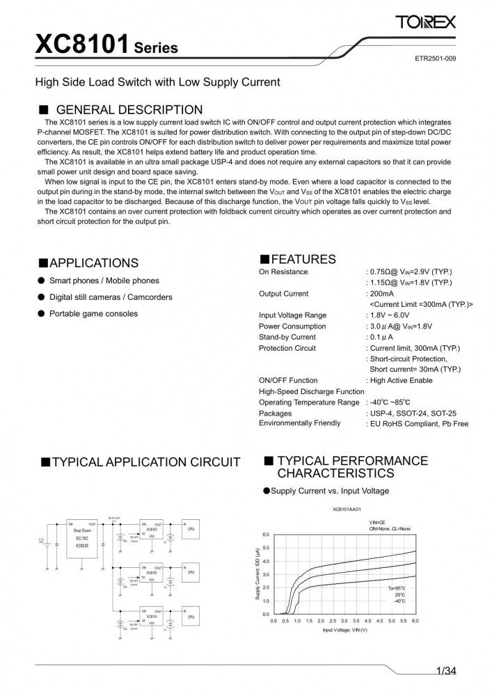 XC8101AA01MR-G datasheet page 1