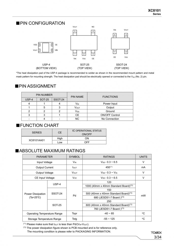 XC8101AA01MR-G datasheet page 3