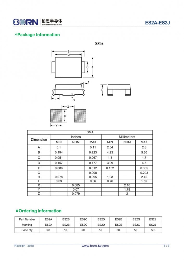 ES2D SMA datasheet page 3