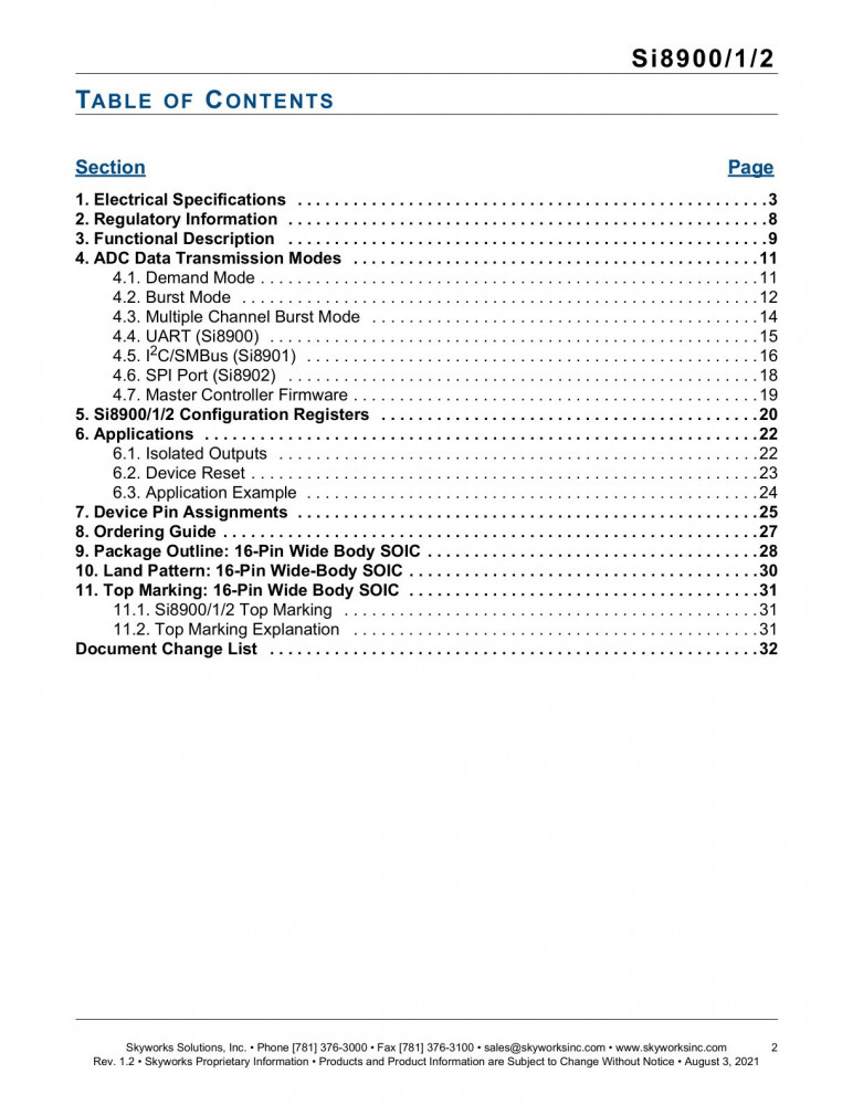 SI8901B-A02-GS datasheet page 2
