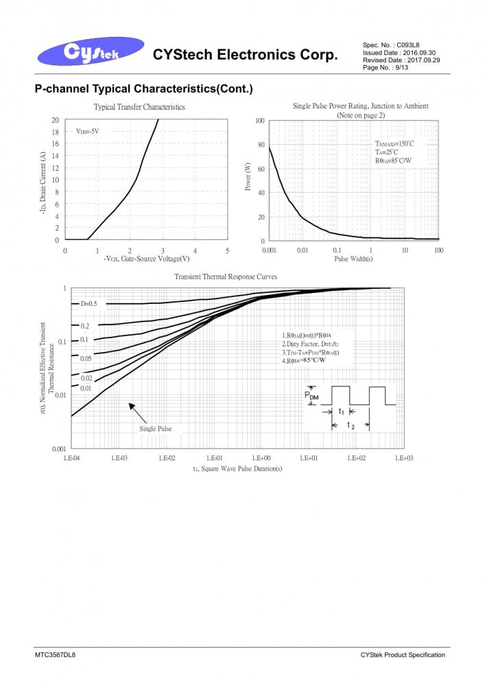 MTC3587DL8 datasheet page 9