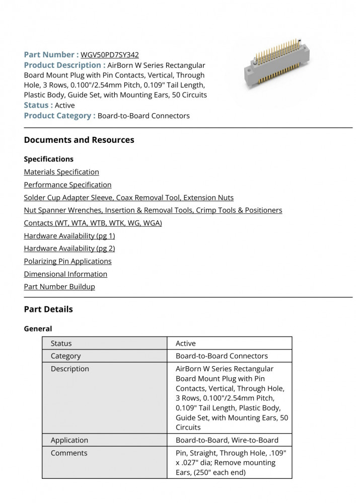 WGV50PD7SY342 product document page 1