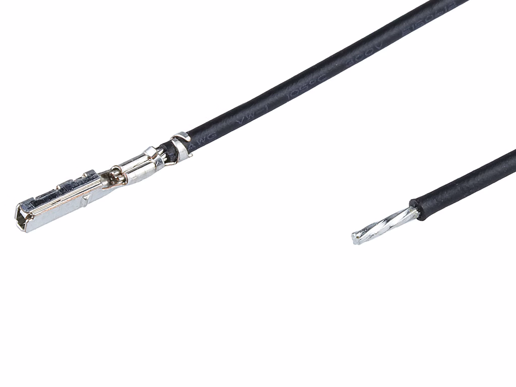 Pre-Crimped Lead Stac64-Female-to-Pigtail, Tin (Sn) Plating, 150.00mm Length, 0.50mm² Wire, Black for sale