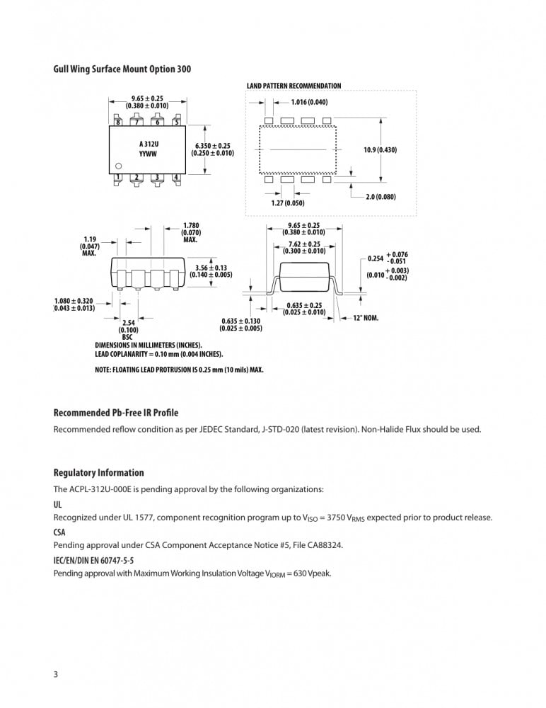 ACPL-312U-300E datasheet page 3