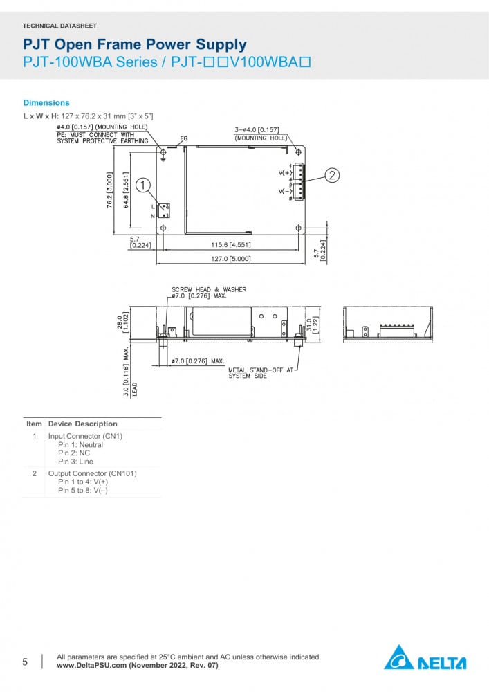 PJT-18V100WBAA datasheet page 5