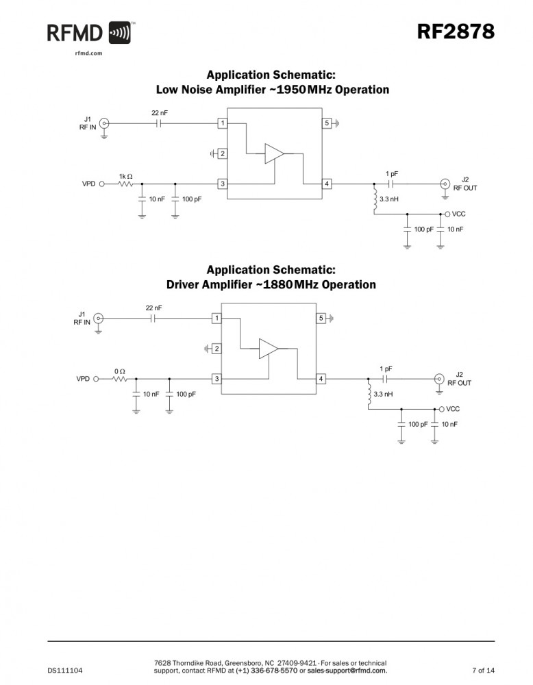 RF2878TR7 datasheet page 7