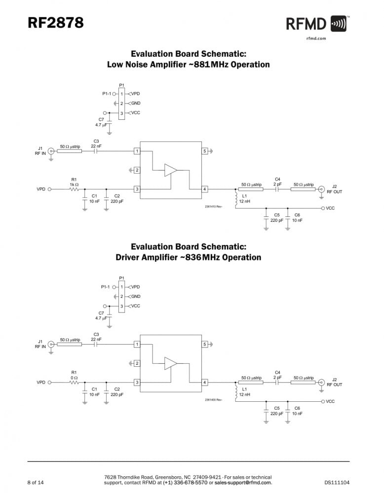 RF2878TR7 datasheet page 8
