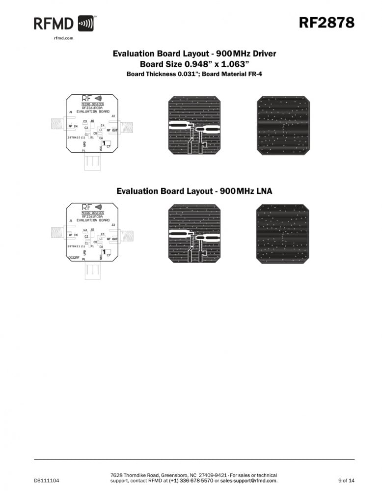 RF2878TR7 datasheet page 9