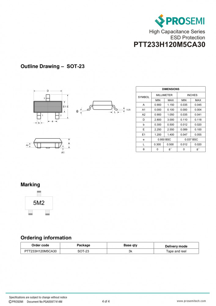 PTT233H120M5CA30 datasheet page 4