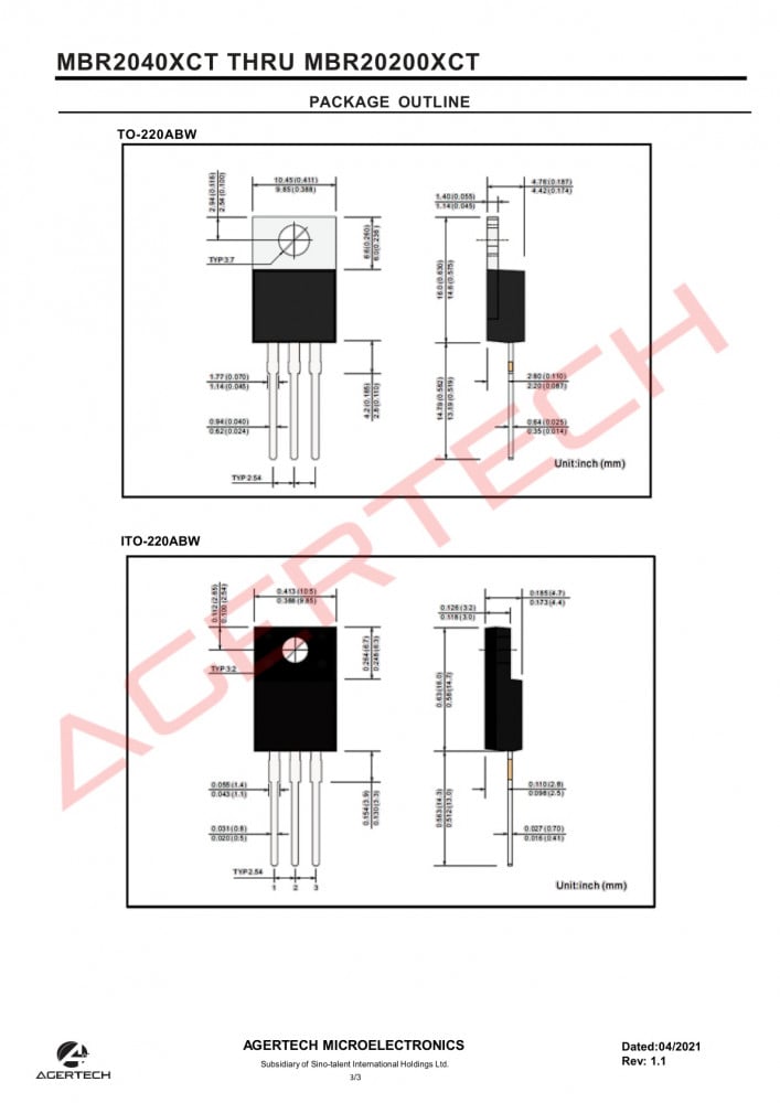 MBR20100CT datasheet page 3