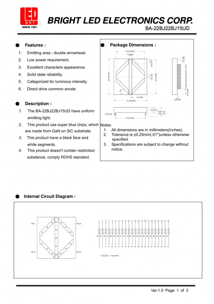 BA-22BJ22BJ15UD technical document page 1