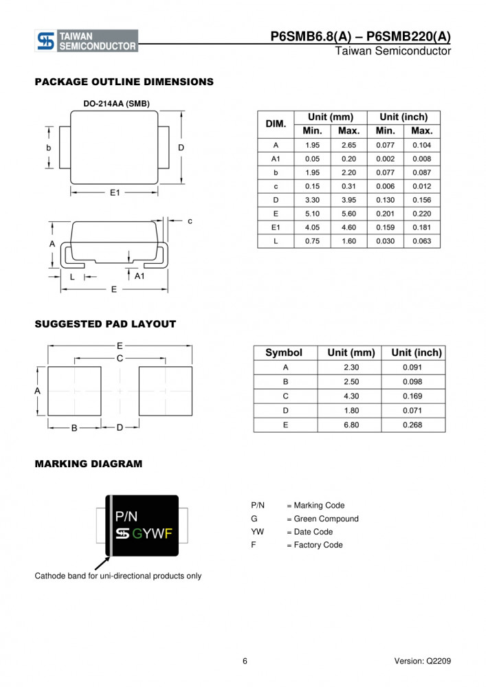 P6SMB series datasheet page 6