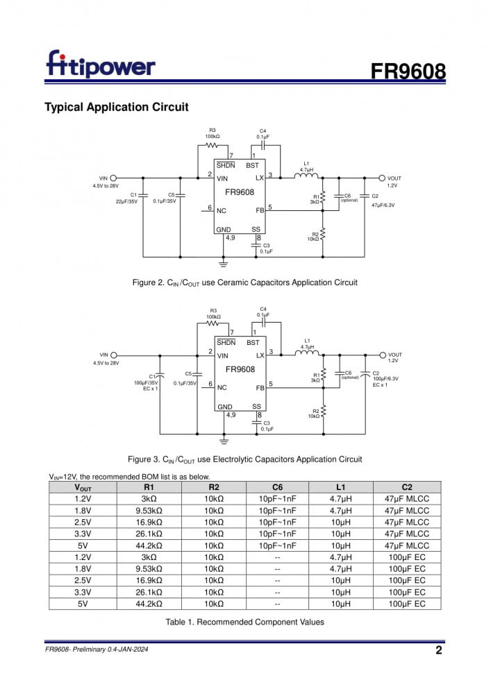 FR9608SP datasheet page 2