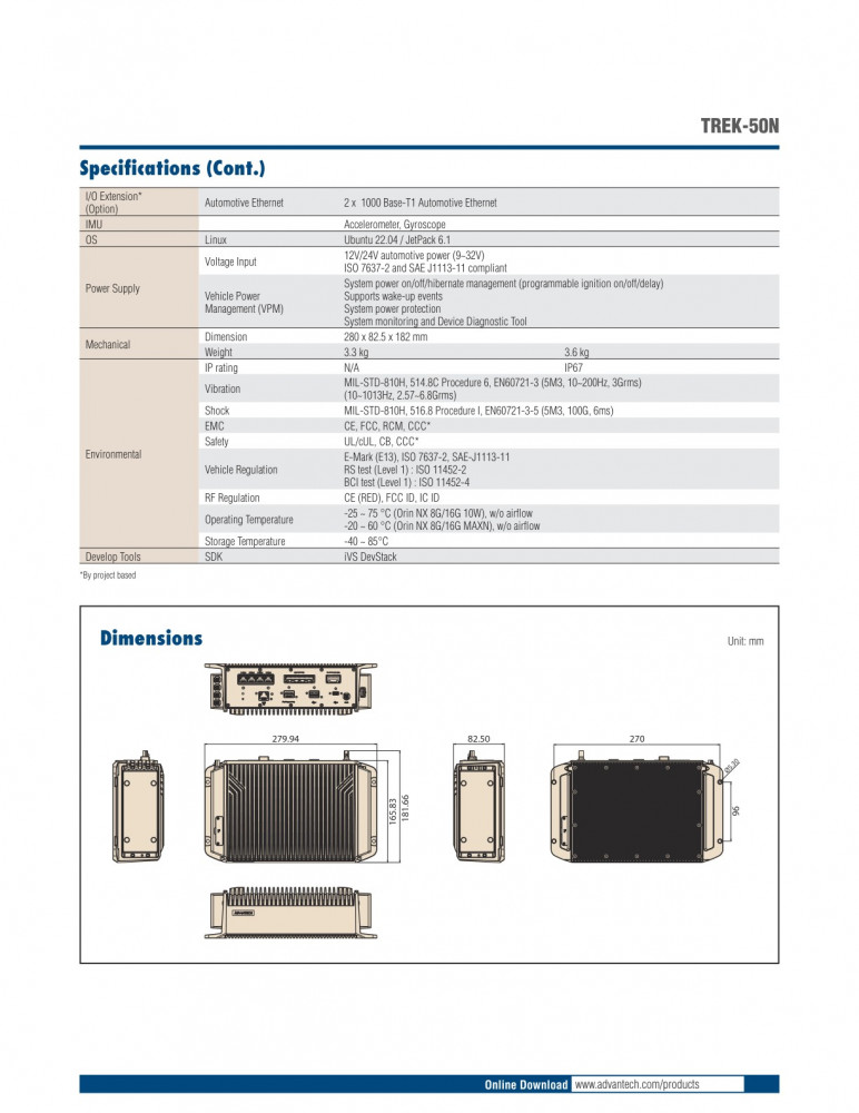 TREK-50N technical document page 2