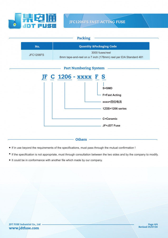 JFC1206FS datasheet page 5