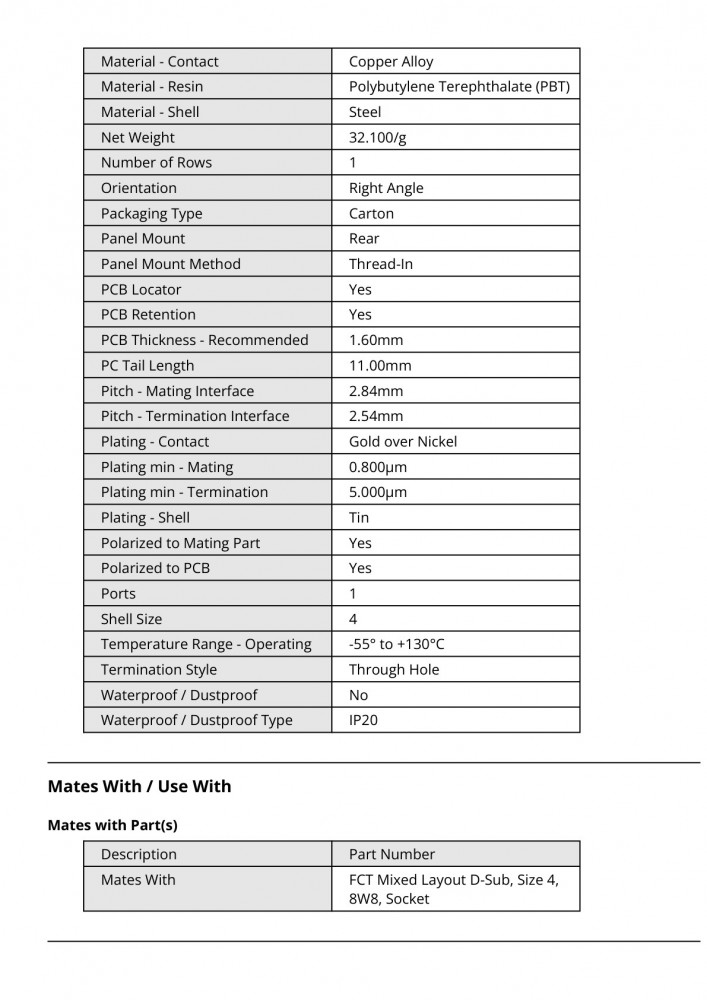 MOLEX 1731070643 technical drawing preview, page 3