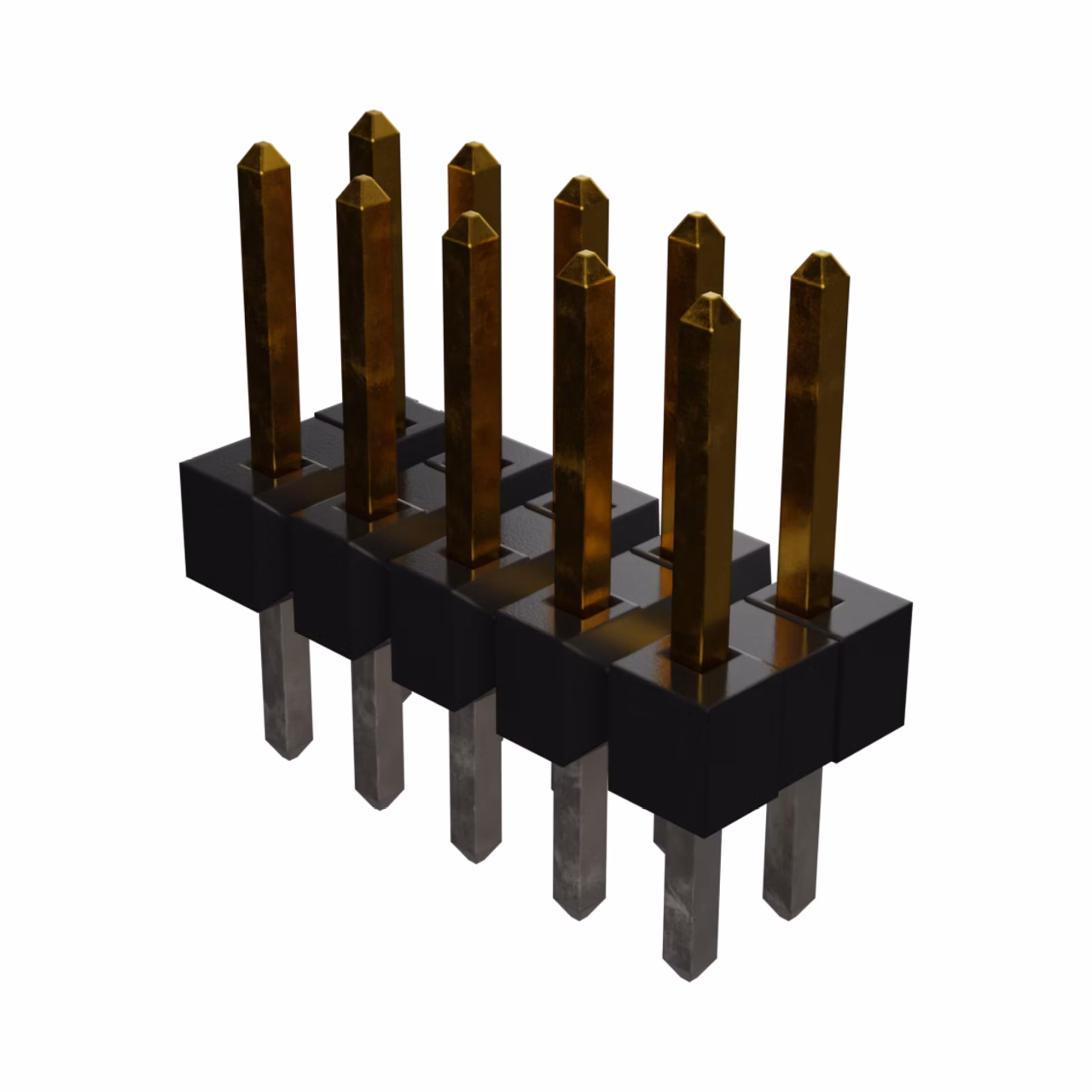 C-Grid Header, 2.54mm Pitch, Through Hole, Dual Row, Vertical, 10 Circuits, 0.38µm Gold (Au) Plating, Tray Packaging, Lead-Free for sale