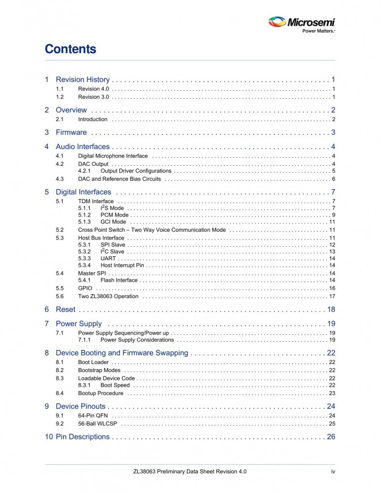 ZL38063 datasheet page image 4