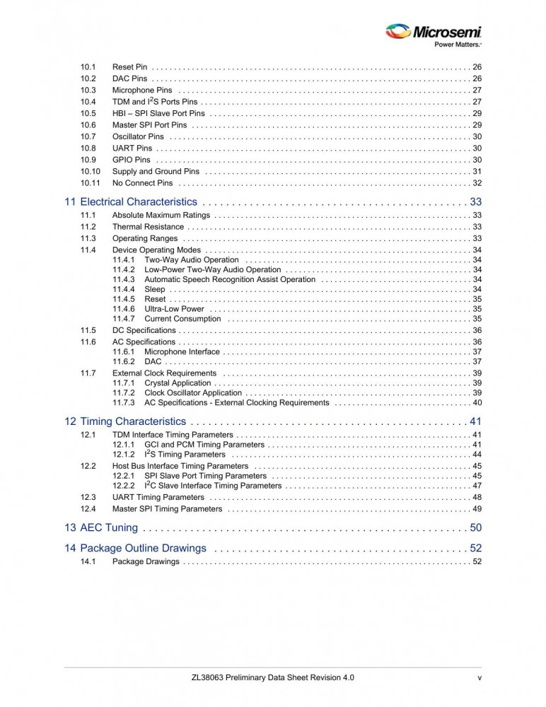 ZL38063 datasheet page image 5
