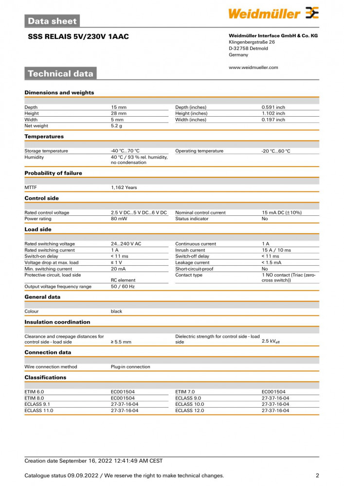 Weidmuller 1132260000 documentation page 2