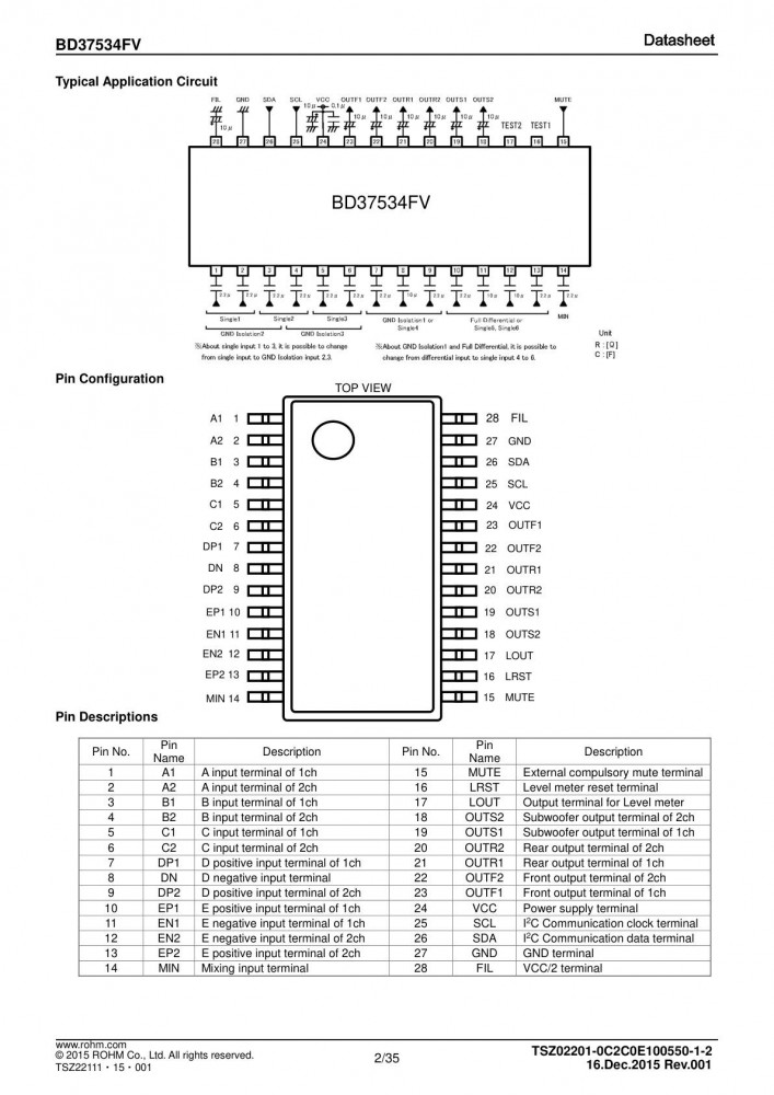 BD37534FV-E2 datasheet page 2