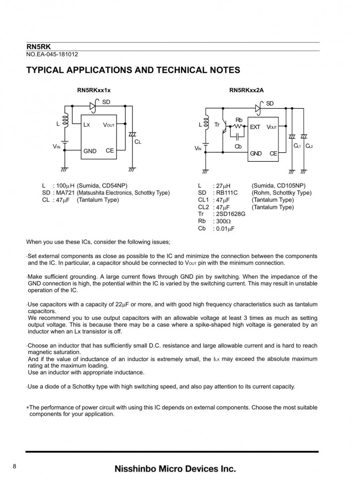 RN5RK datasheet page 8