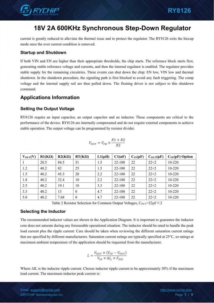RY8126 datasheet page 7