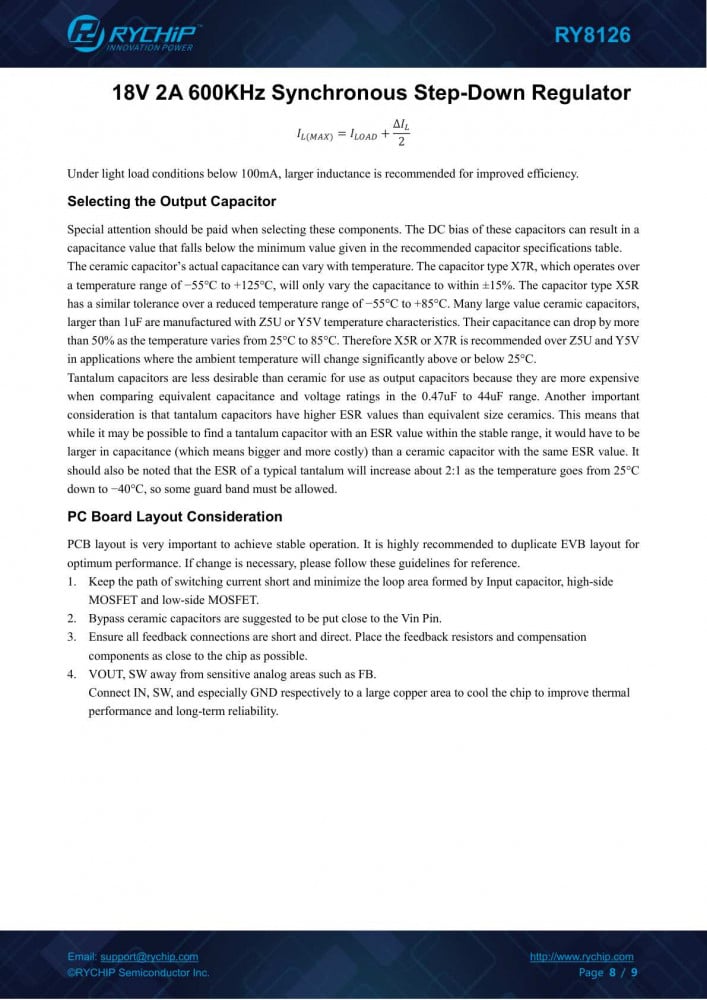 RY8126 datasheet page 8