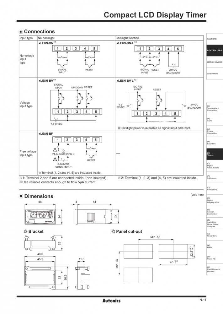 LE8N Series documentation page 2