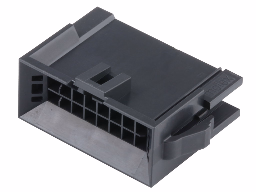 Nano-Fit BMI Plug Housing, TPA Capable, 2.50mm Pitch, Dual Row, 14 Circuits, Black, Panel Mount, Glow-Wire Capable for sale