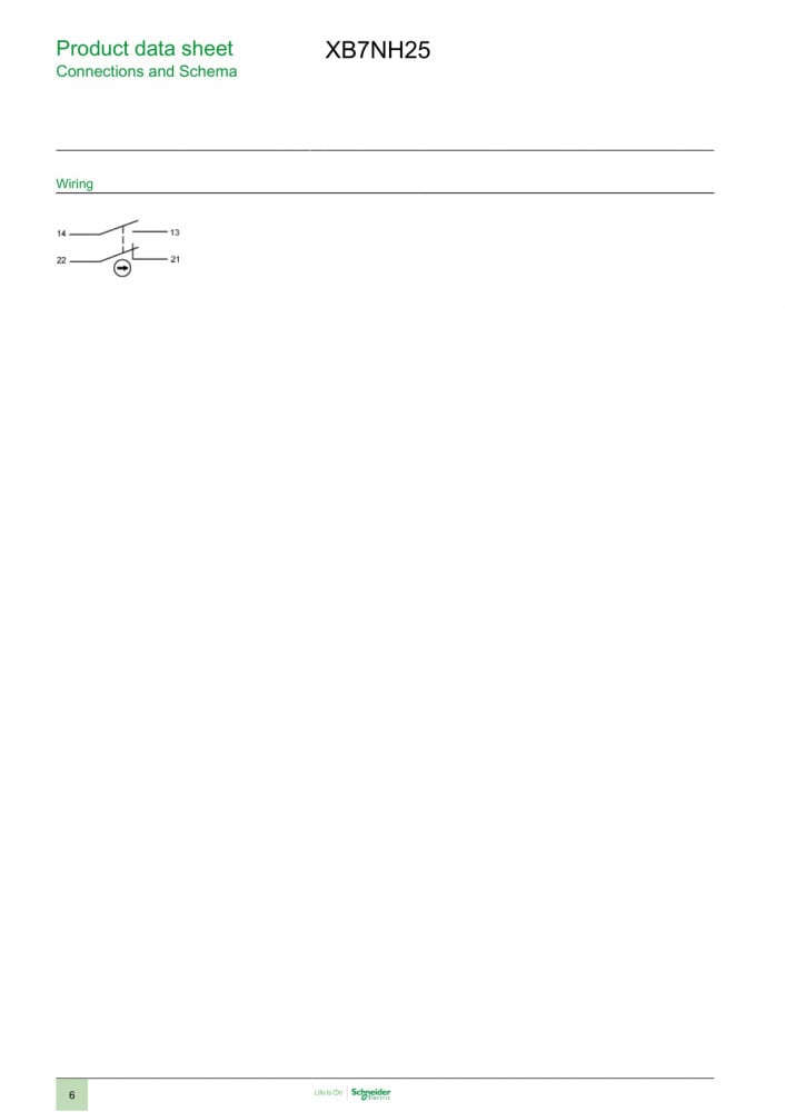 XB7NH25 technical document page 6